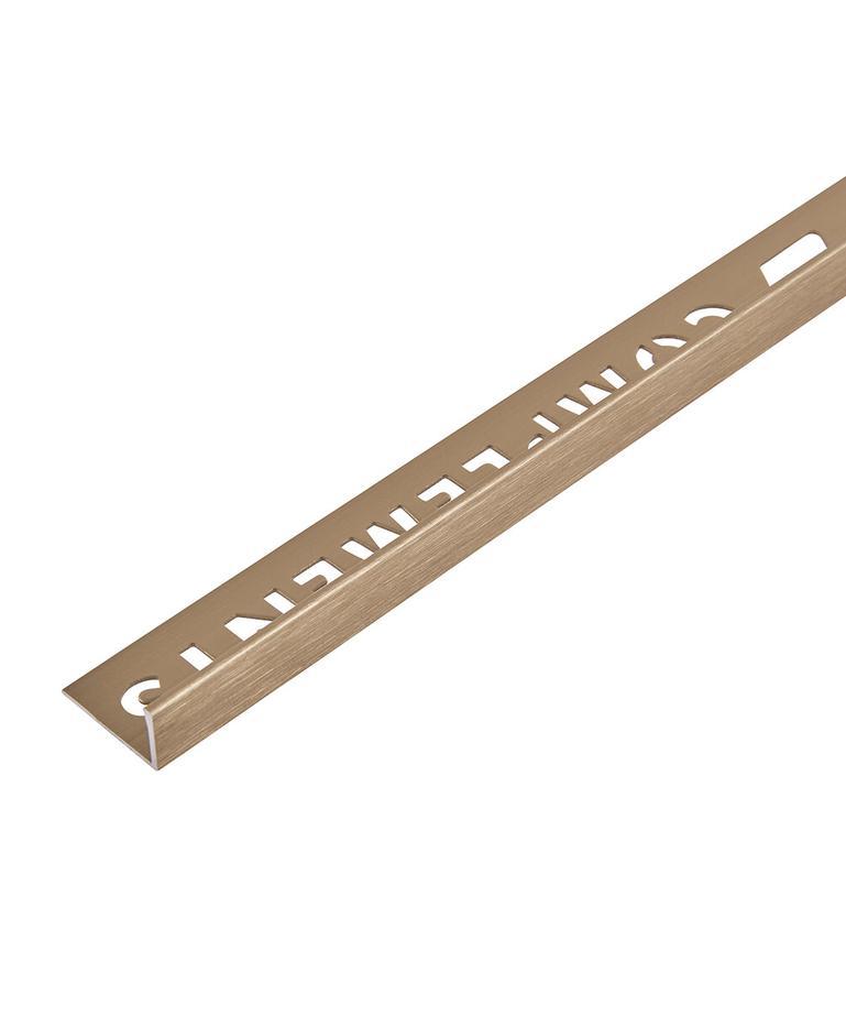 Complements™ Brushed Brass Straight Edge 10mm Trim | Topps Tiles