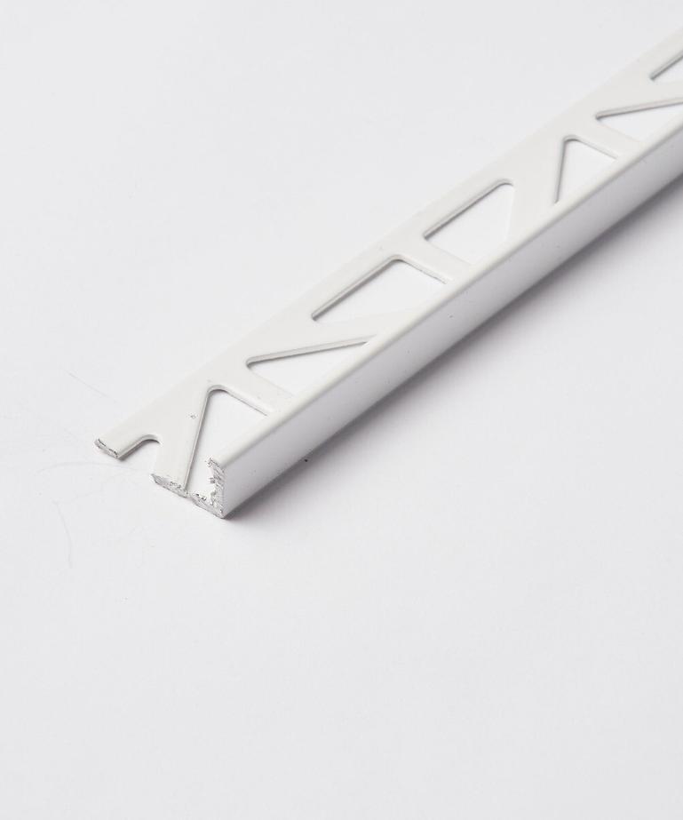 Matrix® Diamond White Straight Edge 10mm Trim | Topps Tiles
