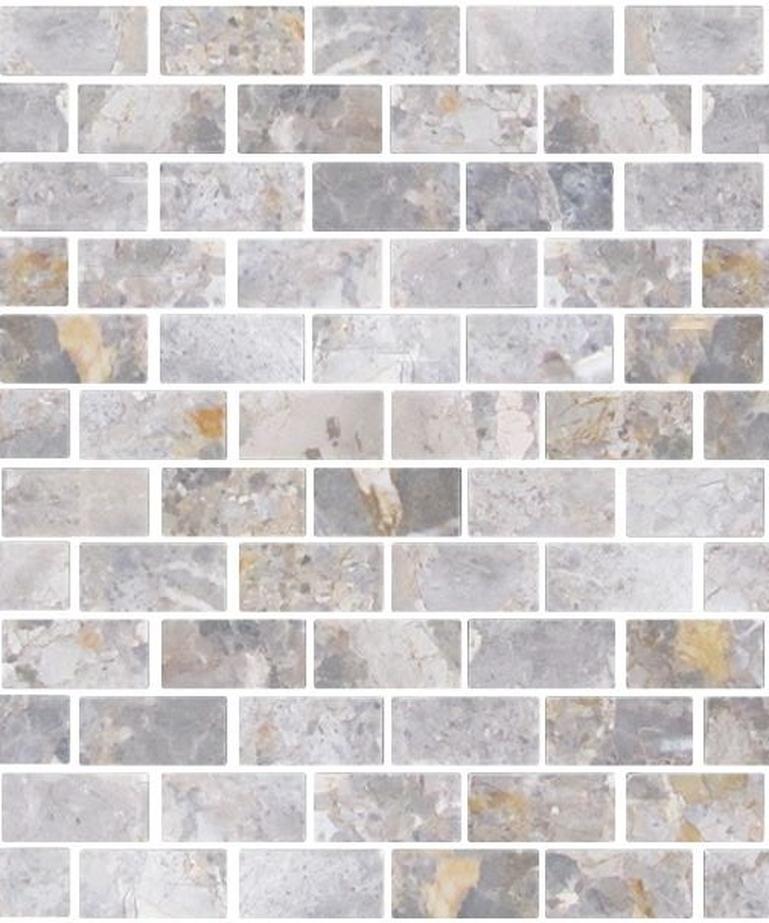 Lemon Marble Polished Brick Mosaic Tile | Topps Tiles