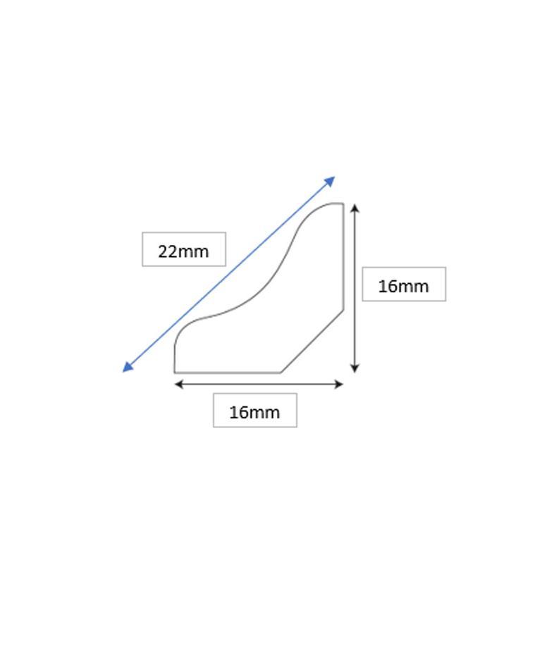 Scotia Medium Grey Oak Vinyl Tile Trim | Topps Tiles
