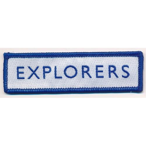 Explorer Scouts Logo Woven Badge 7.1cm x 2cm Accessories