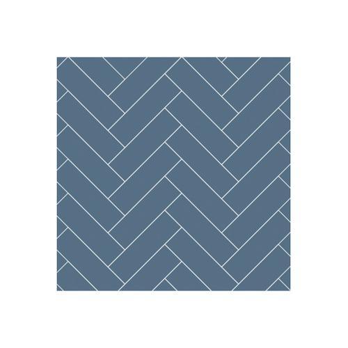 Misty Blue Herringbone Laminate Wall Panel (240cm x 59.8cm) | Topps Tiles