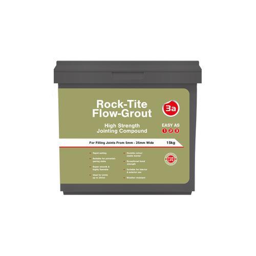Rock-Tite Flow Grout Charcoal 15kg | Topps Tiles