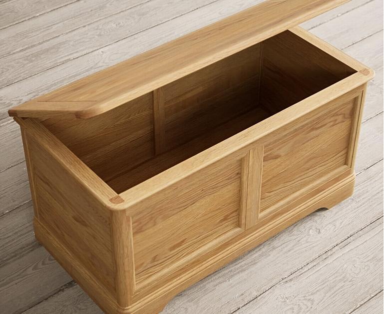 Cambridge Solid Oak Blanket Box | Oak Furniture Supertore