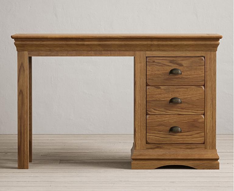 Burford Rustic Solid Oak Dressing Table | Oak Furniture Superstore