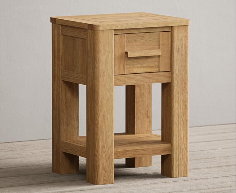Eclipse Solid Oak Bedside Table | Oak Furniture Superstore