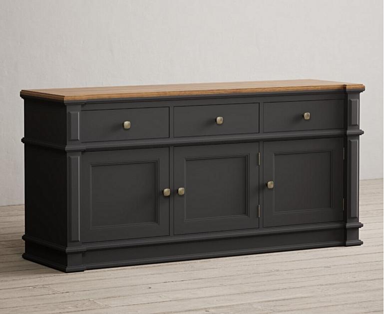 Lawson Charcoal Grey Extra Large Sideboard | Oak Furniture Superstore