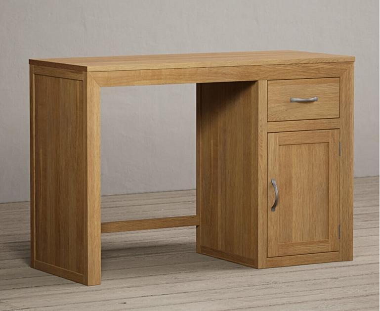 Tilt Solid Oak Computer Desk | Oak Furniture Superstore