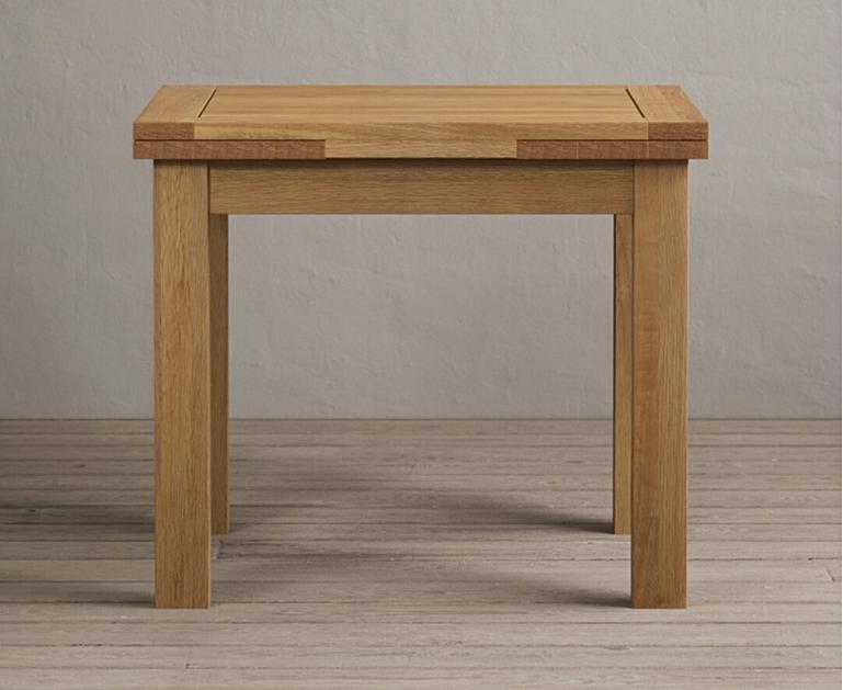 Extending Buxton 90cm Solid Oak Dining Table | Oak Furniture Superstore