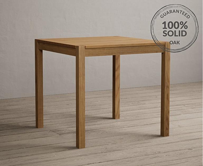 York 80cm Solid Oak Dining Table | Oak Furniture Superstore