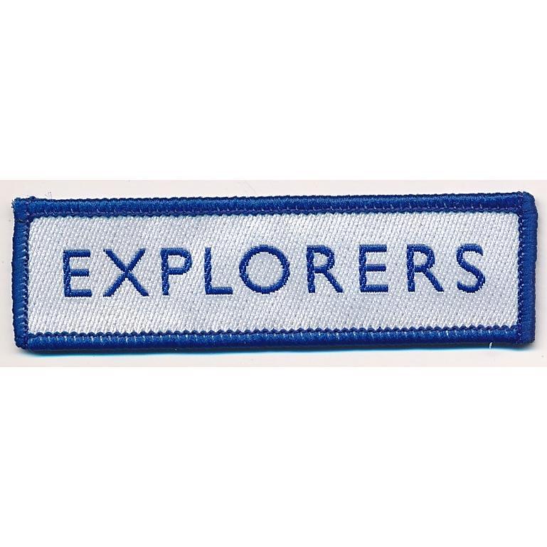 Explorer Scouts Logo Woven Badge 7.1cm x 2cm Accessories