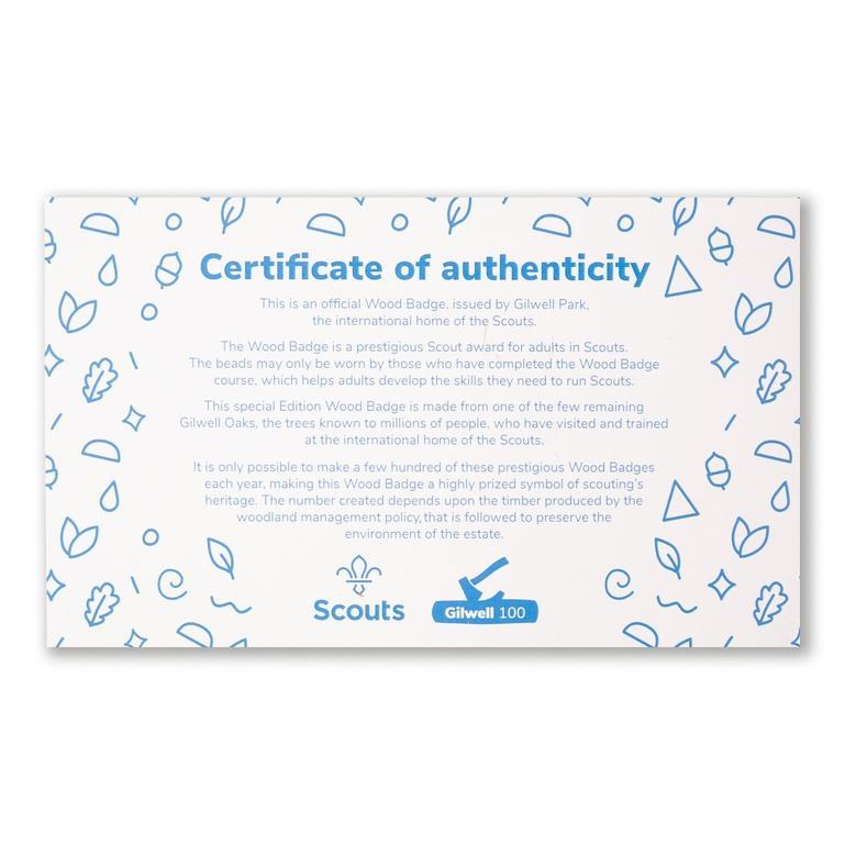 Gilwell Park Scouting Oak Wood Badge 2 Beads in Box Leaders