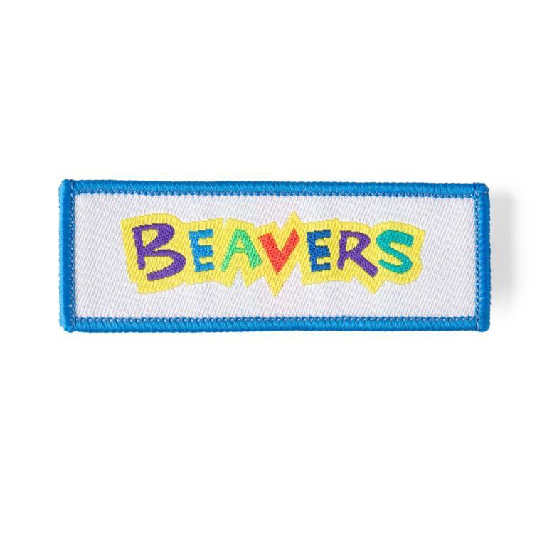 Beaver Scouts Logo Woven Badge 7 x 2.3cm Accessories