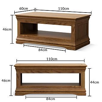 Burford Rustic Solid Oak Coffee Table | Oak Furniture Superstore