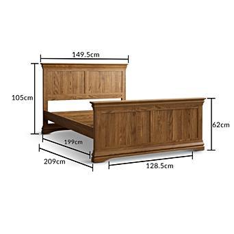 Burford Rustic Solid Oak Double Bed | Oak Furniture Superstore