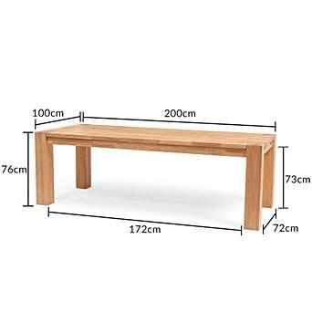 Sheringham 200cm Solid Oak Dining Table | Oak Furniture Superstore