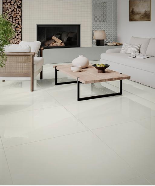Shiny Tile Floors Azulev Calacatta Gold Polished Tile 120 X 120cm